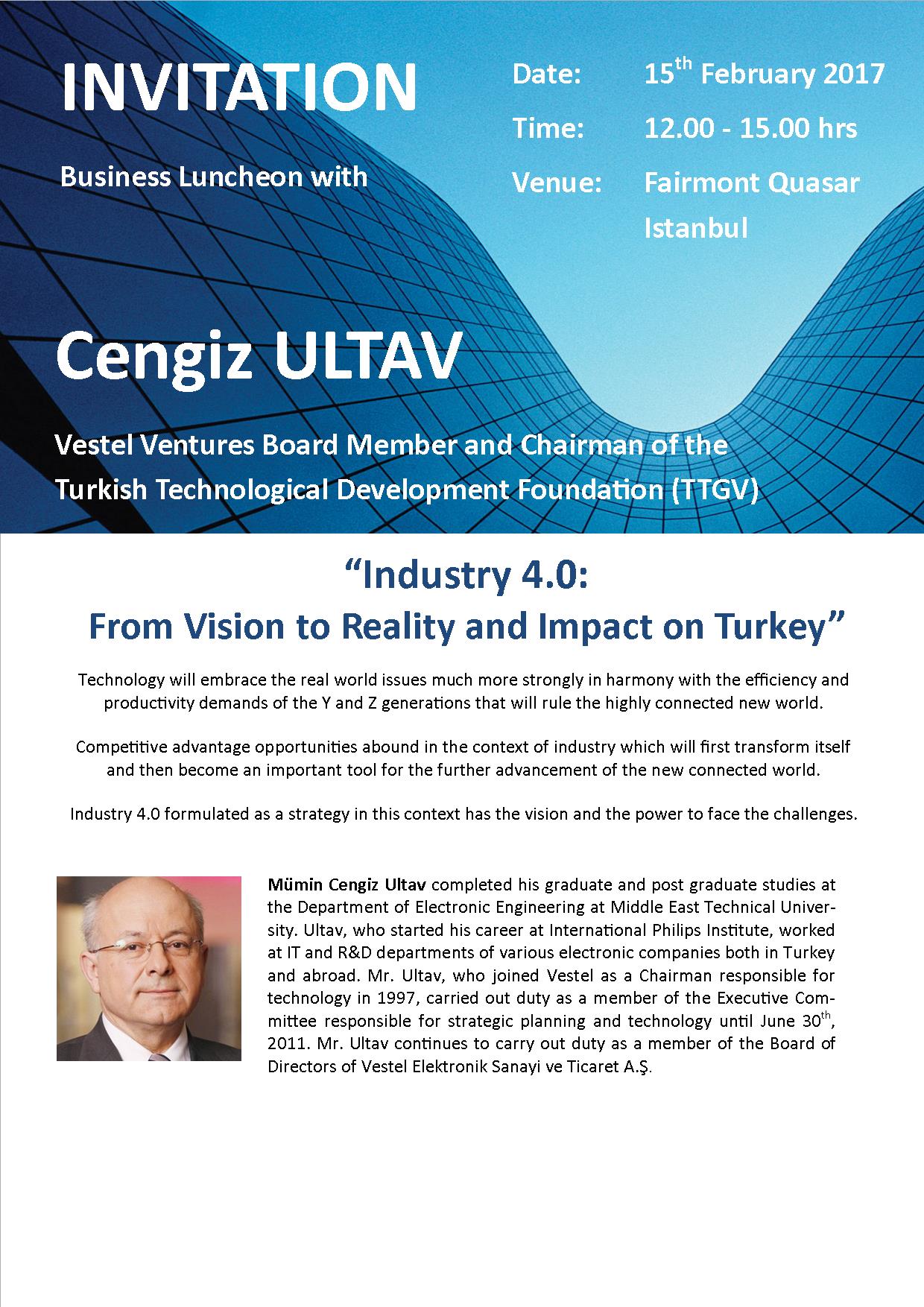 Business Luncheon with Cengiz Ultav | Swiss Chamber of Commerce in Turkey